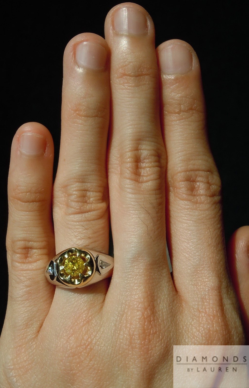 .57ct Fancy Vivid Yellow Round Diamond "Uber" Ring GIA R4432 Diamonds ...