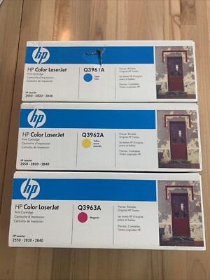 HP 122A Q3961A, Q3962A Q3963A Toner Cartridge Color LaserJet 2550l ...
