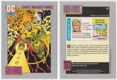 VINTAGE 1991 DC COMICS GEO-FORCE # 52 - EARTH'S MIGHTIEST HEROES ...