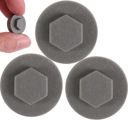 25x Pack of Merlin GREY HEX BOLT HEAD COVER CAPS Finish Construction ...
