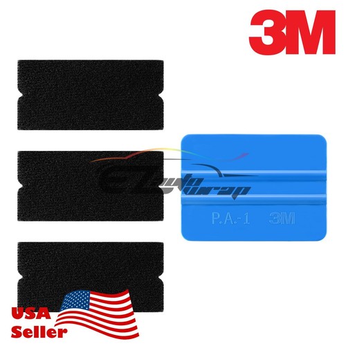 3M Blue Squeegee Applicator Tool Felt Edge Decal Tipsx3 Vinyl Wrap DIY ...