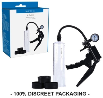 X Factor Large 9" Penis Pump Vacuum Male Enlarger Extender 3 Sleeves ...