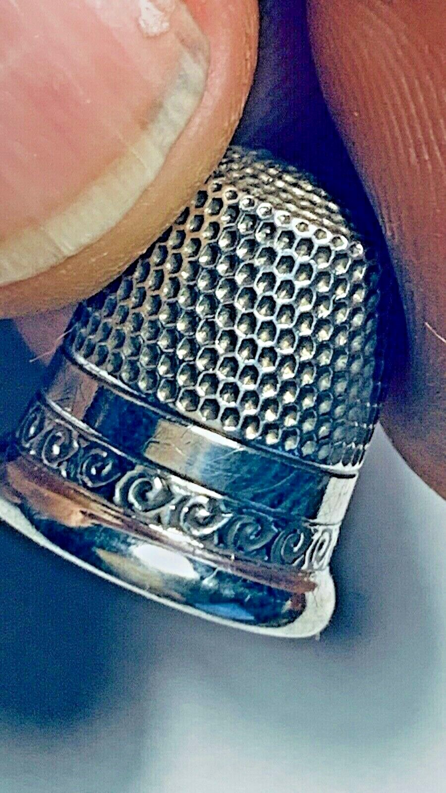 Vintage Sterling Thimble ( Star) ID. Number 348 | eBay