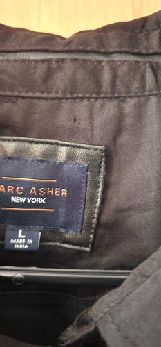 Marc Asher New York Mens Navy Button Shirt Pocket Rolltab Nwt Size L | eBay