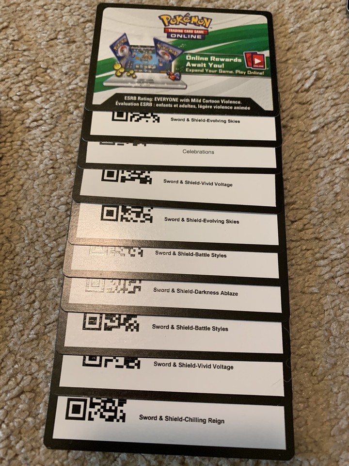 Pokemon TCGO Online Code Cards Booster Pack Codes TCG unused 10x Random ...
