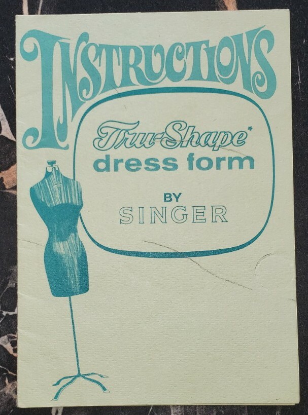 Vintage Tru-Shape* dress form Instructions by Singer | eBay