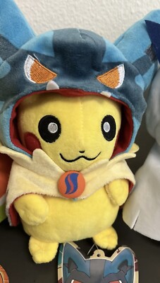Japanese Pokemon Pikachu Poncho Plush Lucario | eBay