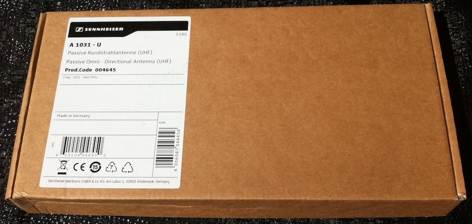 Sennheiser A1031-U Omni Directional Paddle Antenna - Brand New, Ships ...