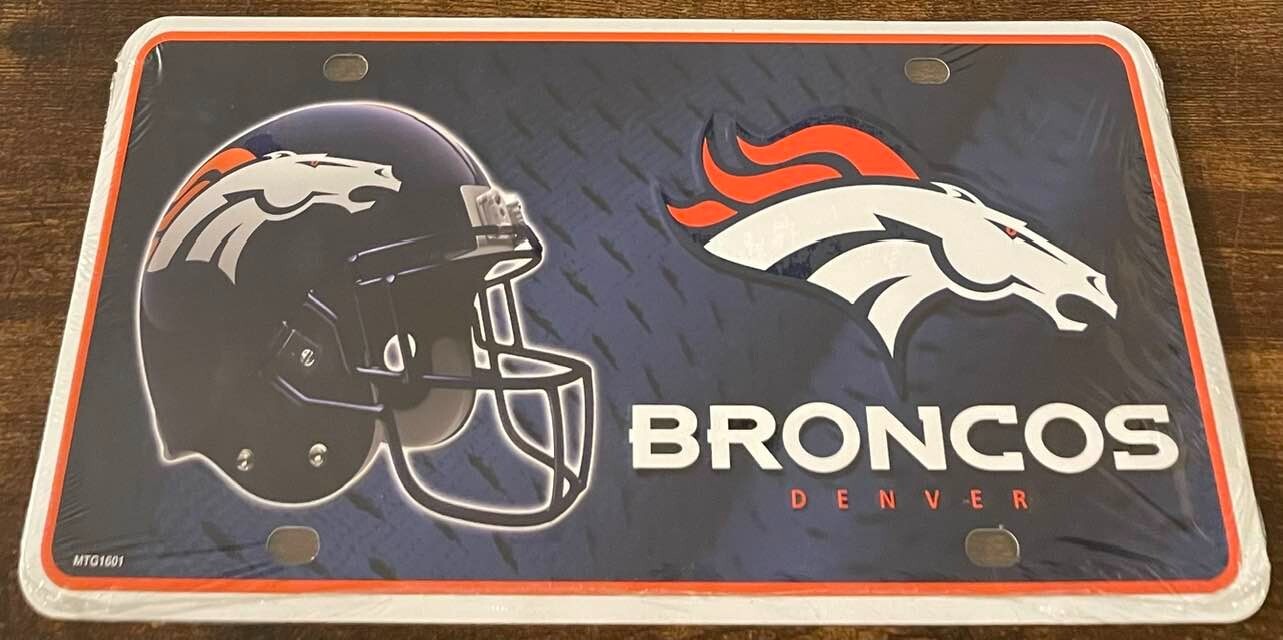 Denver Broncos Booster License Plate Colorado Embossed | eBay