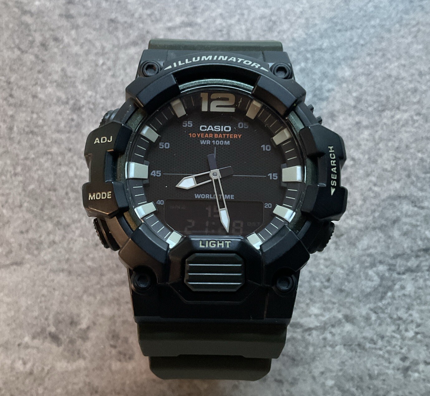 Casio HDC-700-3A3 Illuminator Analog Digital Mens Watch 100M WR HDC-700 ...