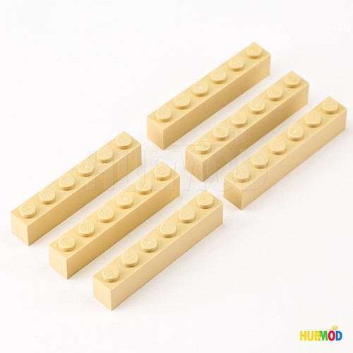 Lot of 6 Genuine LEGO Tan 1x6 3009 Building Bricks Blocks Parts ...