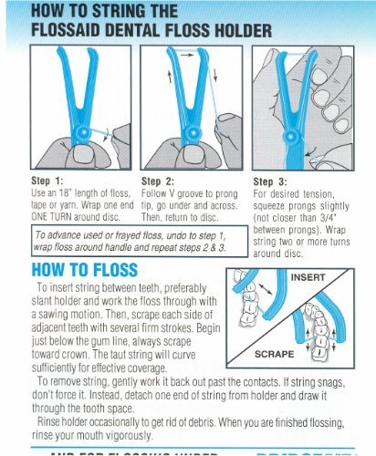 Dental Floss Holder - Angled Head and Long Handle Makes Flossing Easy 3 ...