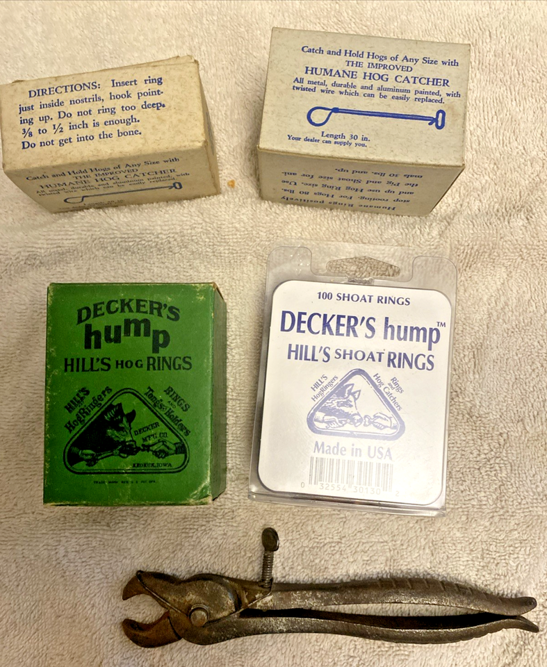 Humane Pig And Shoat Rings, Decker’s Hump Rings With Tool 236 Total ...