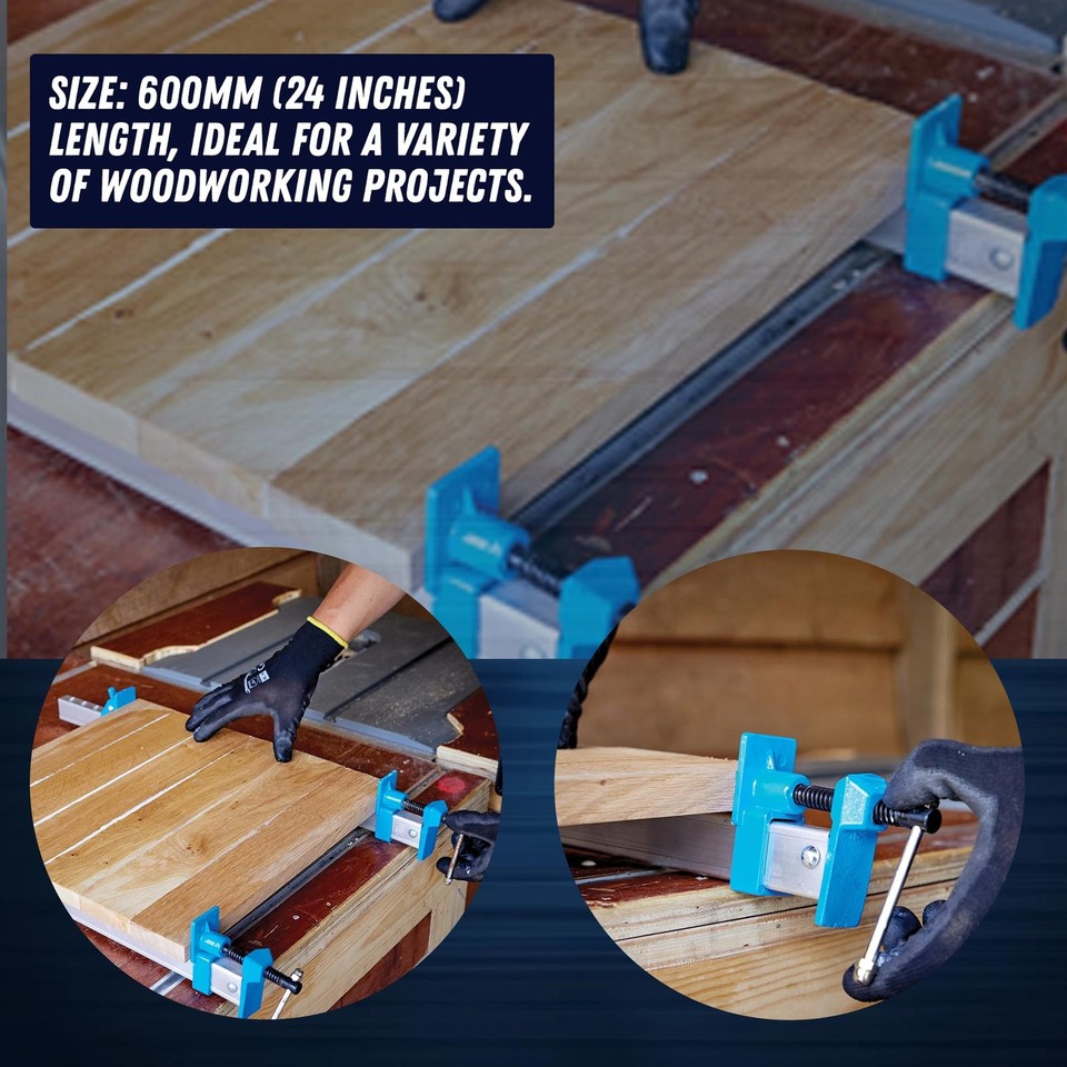 2Pc Sash Clamp Aluminium 24" 600mm Cramps 60cm Joiner Carpenter ...