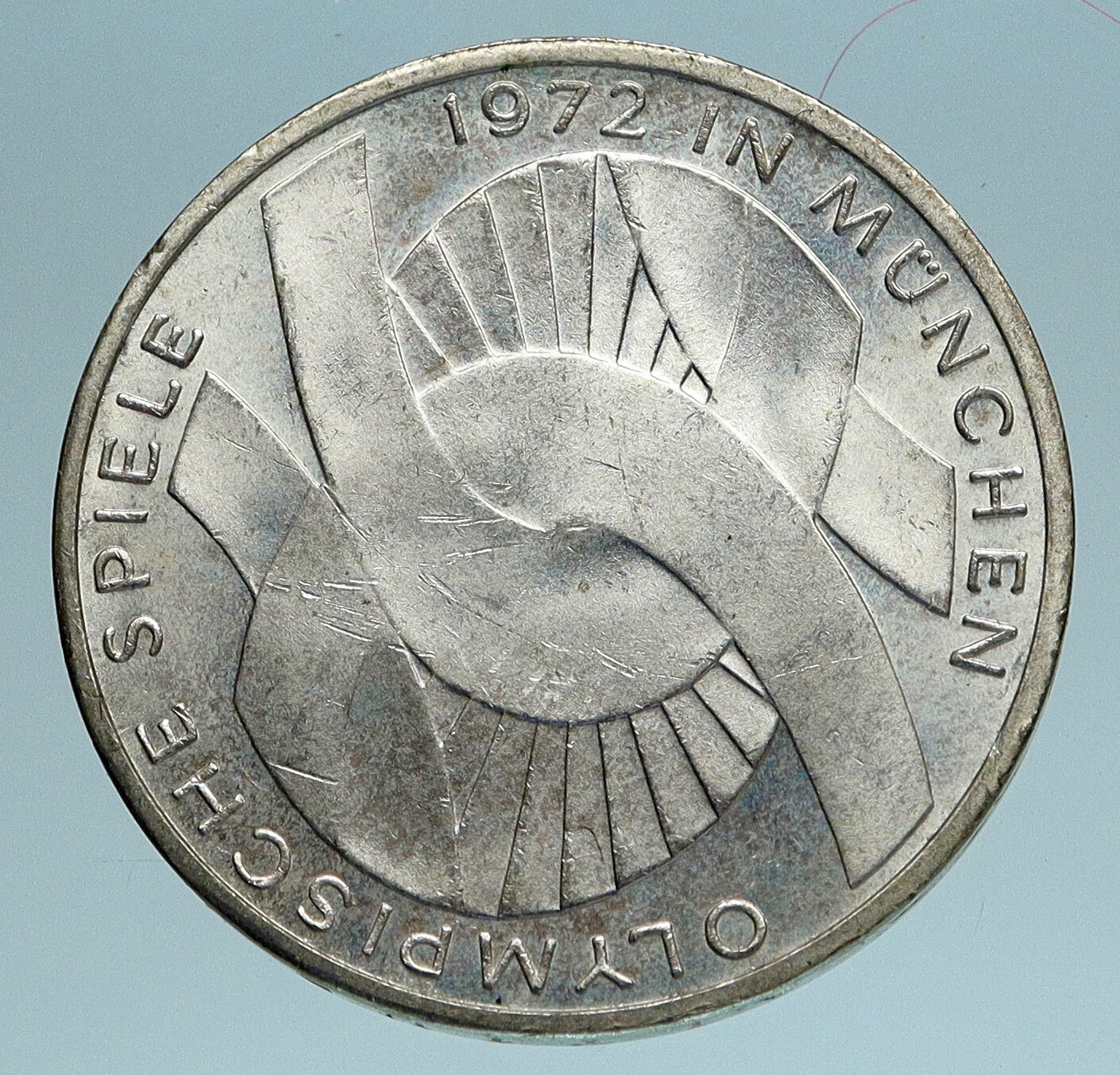 1972 G Germany Munich Summer Olympics Games Schleife 10 Mark Silver ...