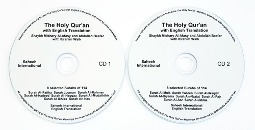 QURAN CDS 2 x Twin CD Packs WITH ENGLISH TRANSLATION HIGH SOUND QUALITY ...