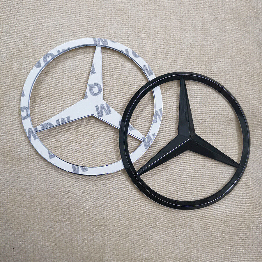 Rear Trunk Emblem Badge Decal Sticker 90mm for Mercedes Benz Glossy ...