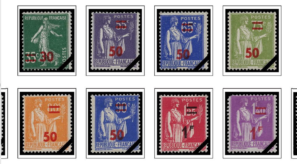 COLOR PRINTED FRANCE 1849-1939 STAMP ALBUM PAGES (29 illustrated pages ...