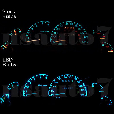 Dash Instrument Cluster Gauge Ice Aqua Blue LED LIGHT KIT Fits 95-03 ...