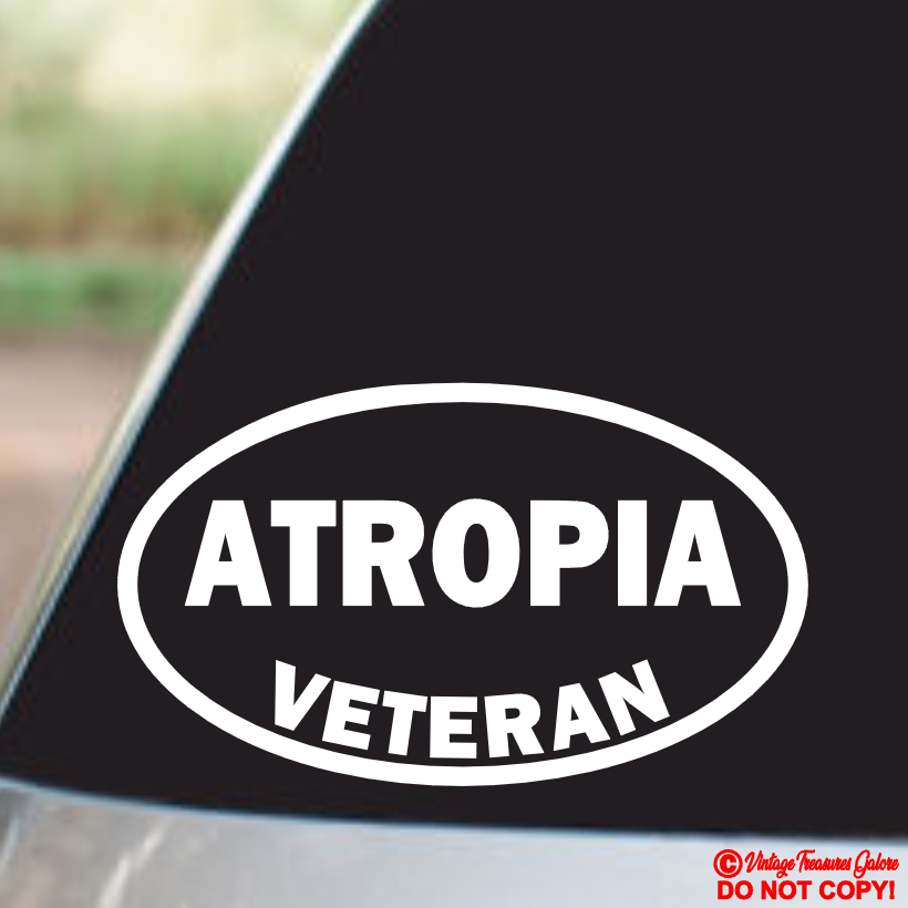 ATROPIA VETERAN Vinyl Decal Sticker Window Bumper Military Combat ...