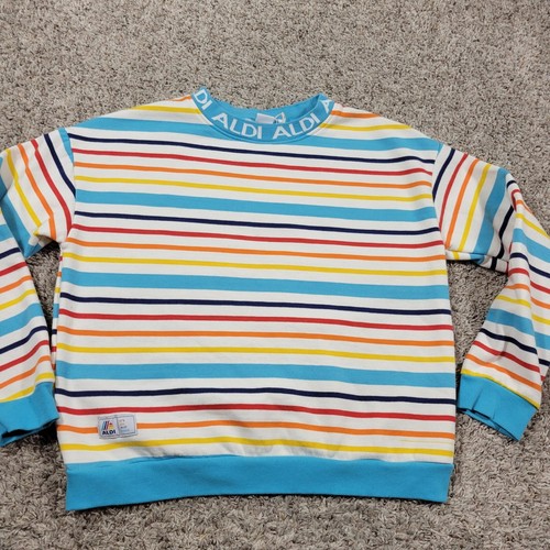 Aldi Gear Sweater Womens Large Colorful Striped Long Sleeve | eBay