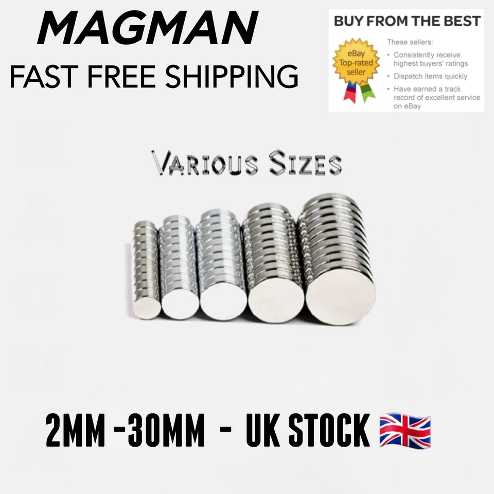 Strong Magnets for Crafts 2-10mm Neodymium Disc Magnets Neo DIY craft ...