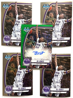 Lot 5 R.J. Jones 2024-25 Bowman U Chrome 1 Green Shimmer/Auto #84 | eBay