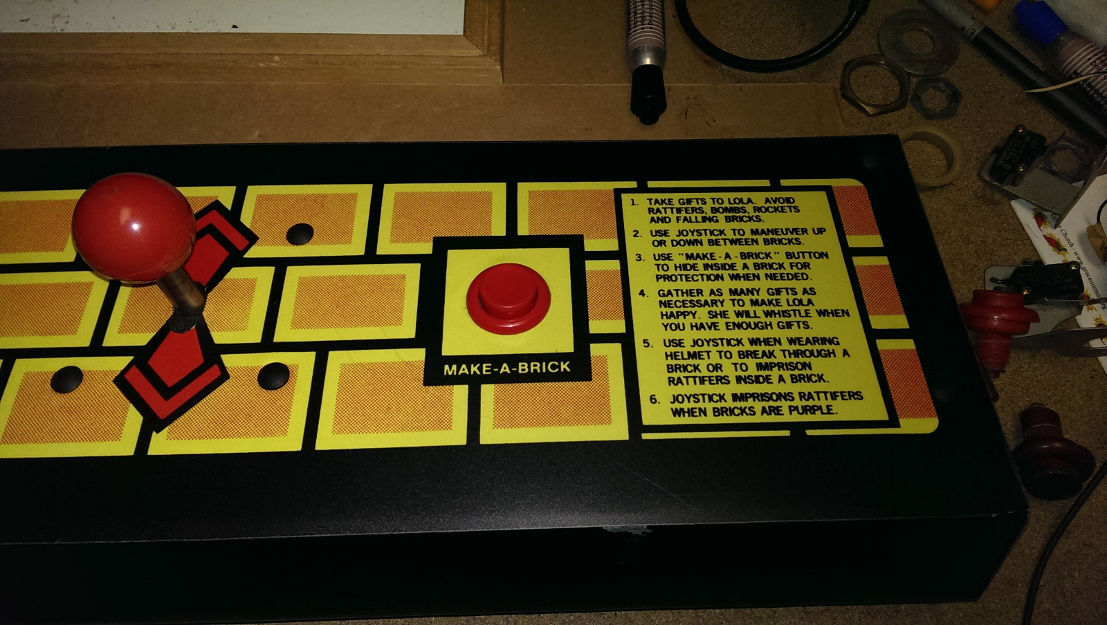 Control Panel for ZZYZZYXX BRIX - 1983 Cinematrics - w/ controls - SHIPS FREE! | eBay