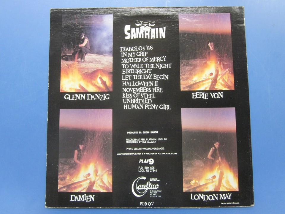 SAMHAIN III NOVEMBER-COMING FIRE DANZIG PUNK PLAN 9 1st PRESSING PL9 07 ...