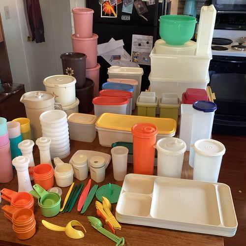 Vintage Tupperware Mixed Lot. Well Over 100 Pieces. All With Lids. | eBay