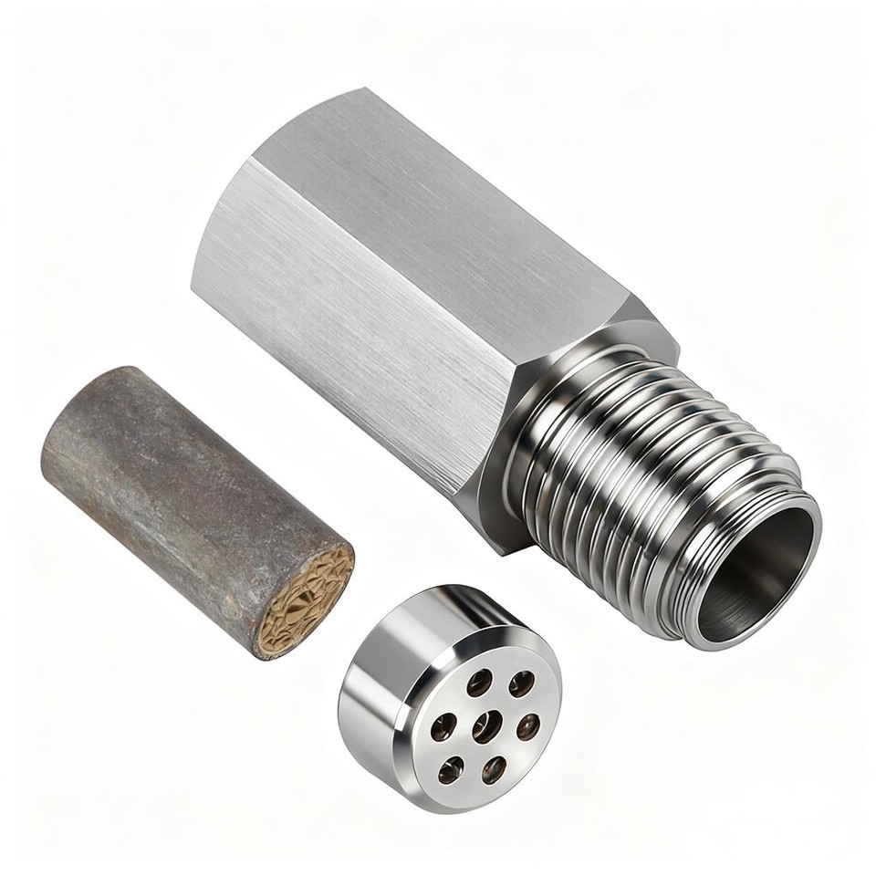 2X Oxygen O2 Sensor Spacer Adapter W/Catalytic Converter MINI CAT CEL ...