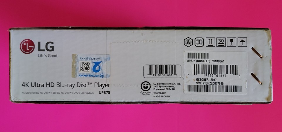 Brand New Sealed LG UP875 4K Ultra HD UHD 3D Blu-Ray Player Dolby Atmos ...