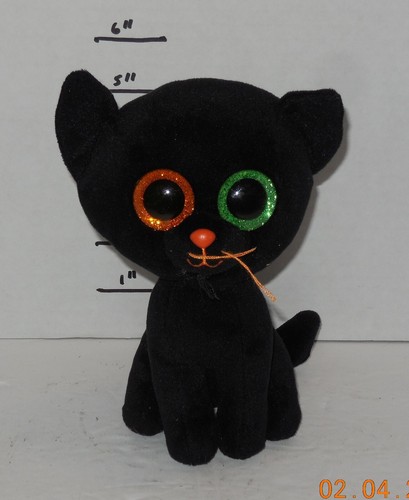Ty Shadow the Halloween Cat 6" Beanie Babies baby Boo plush toy Black Orange | eBay