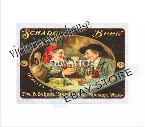 SCHADE BEER Spokane Washington metal tin sign cool garage ideas | eBay
