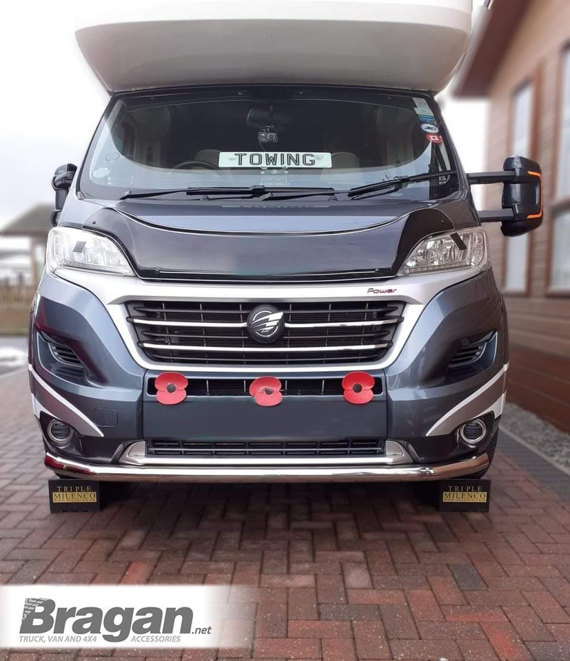 Front Spoiler Bar For Fiat Ducato 2014+ Van Polished Stainless Steel ...