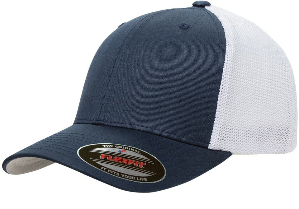 Flexfit Trucker Hat 6511 Fitted Mesh Baseball Cap Plain Blank Flex Fit ...