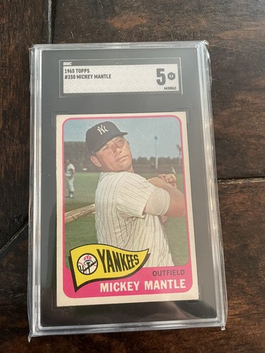 1965 Topps # 350 Yankees Legend Mickey Mantle SGC 5 VG EX | eBay