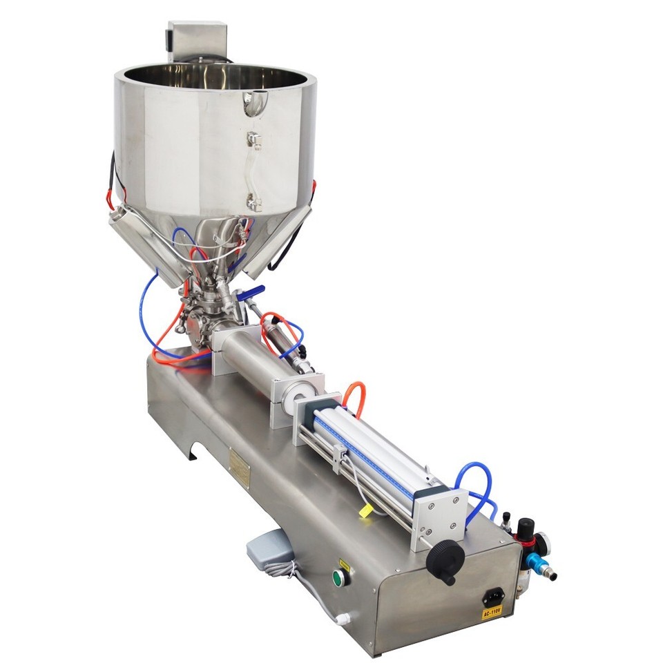 100-1000ml Pneumatic Paste Liquid Filling Machine with Heater Hot ...
