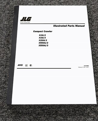 JLG X550AJ X550AJ2 Compact Crawler Boom Lift Parts Catalog Manual PN ...