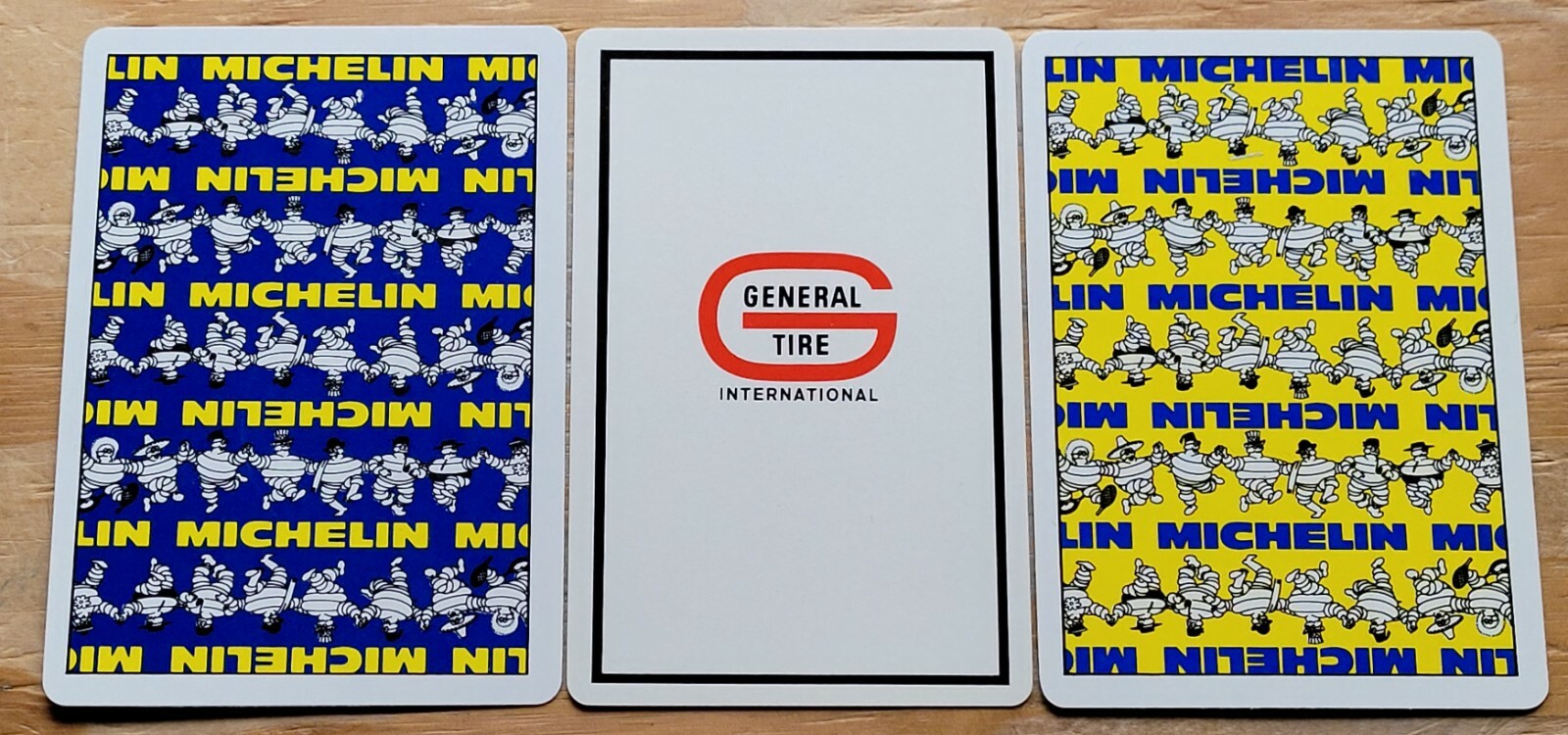 3 Vintage General Michelin Tire Advertising SINGLE Swap Playing Cards ...