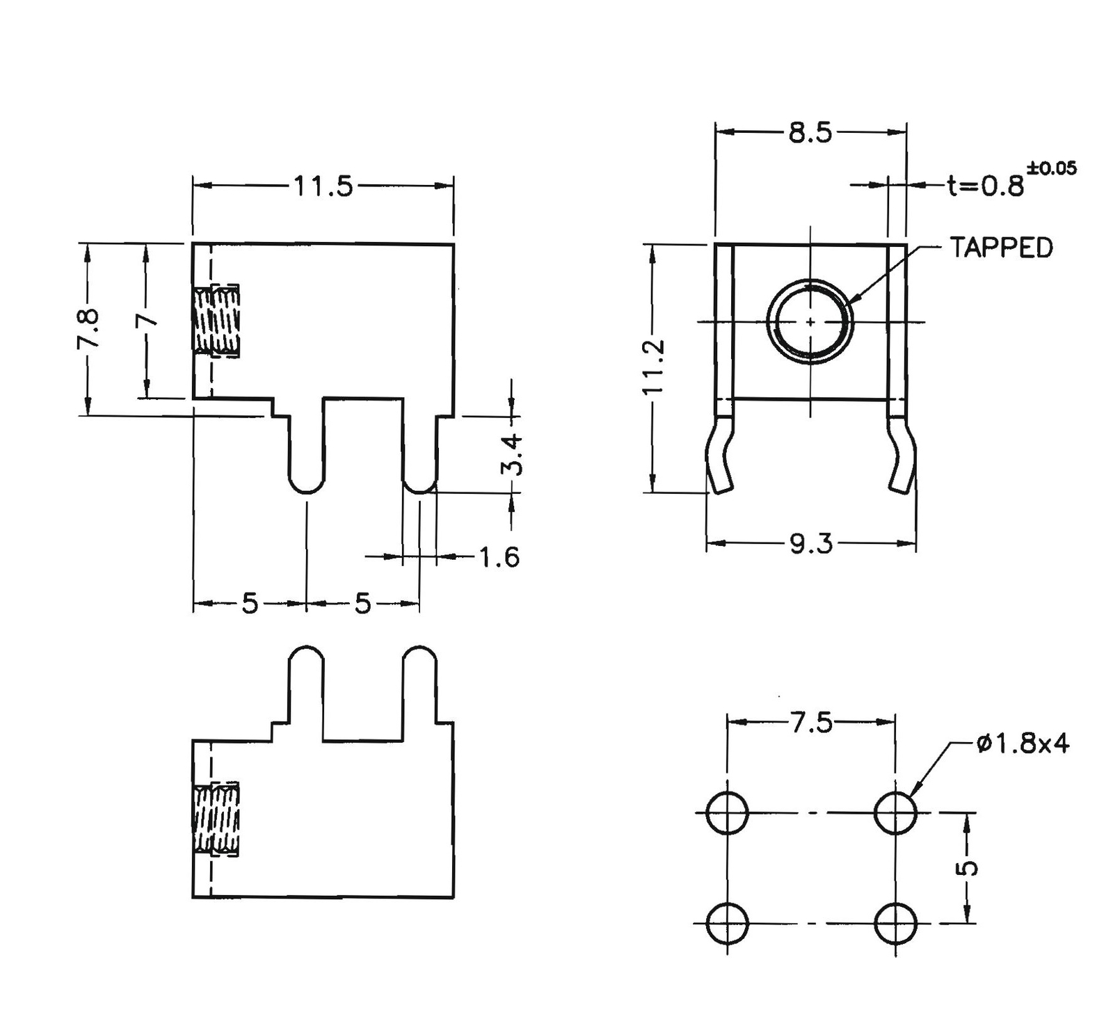 PCB Screw Terminal, M3 tapped, Horizontal (pack of 5) | eBay UK