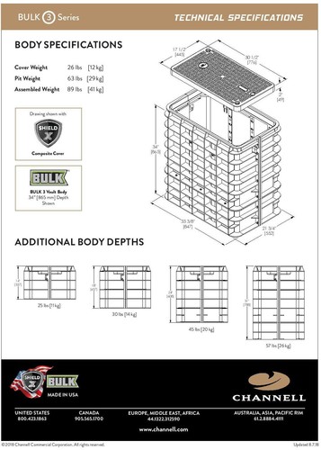 Channell Commercial Corp BULK3 BULK1730181B0110 17X30X18 Communications ...