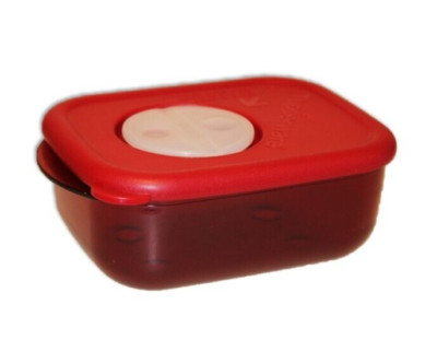 Tupperware Rock N Serve Rectangle 1 Cup Mini Vintage Jewel Tone Red NEW ...