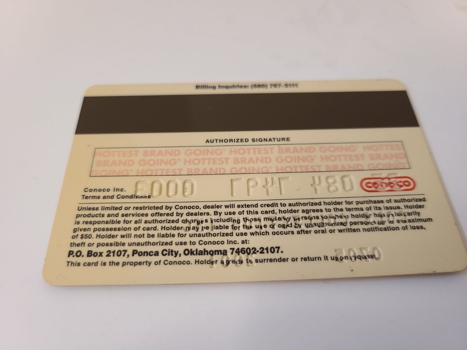 CONOCO credit card expired July 2005 COLA COLLECTION INC Unsigned | eBay