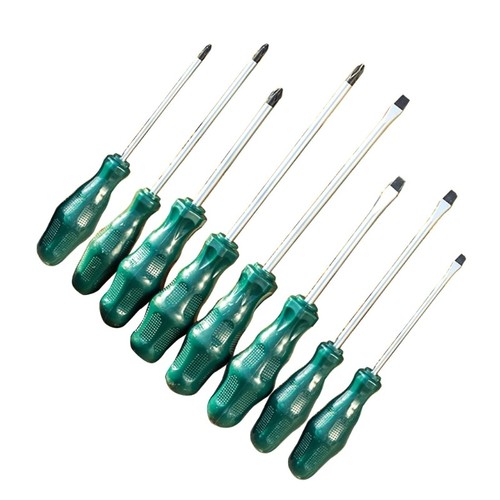 8Pcs Screwdriver Set Heavy Duty Screwdriver with Flat & Cross Head | eBay