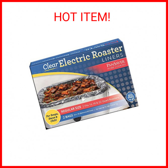 PanSaver Cooking Liners, Disposable Electric Roasting Pan Liners for ...