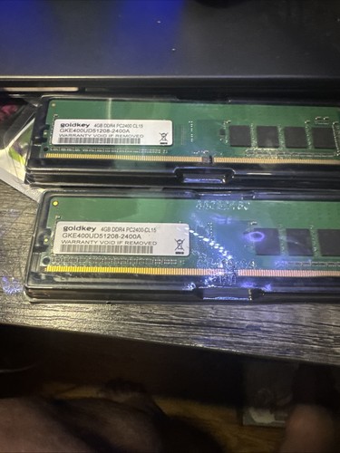 1 lot of 2 GoldKey GKE400UD51208-2400A 4GB (8GB total) DDR4 PC2400 CL15 ...