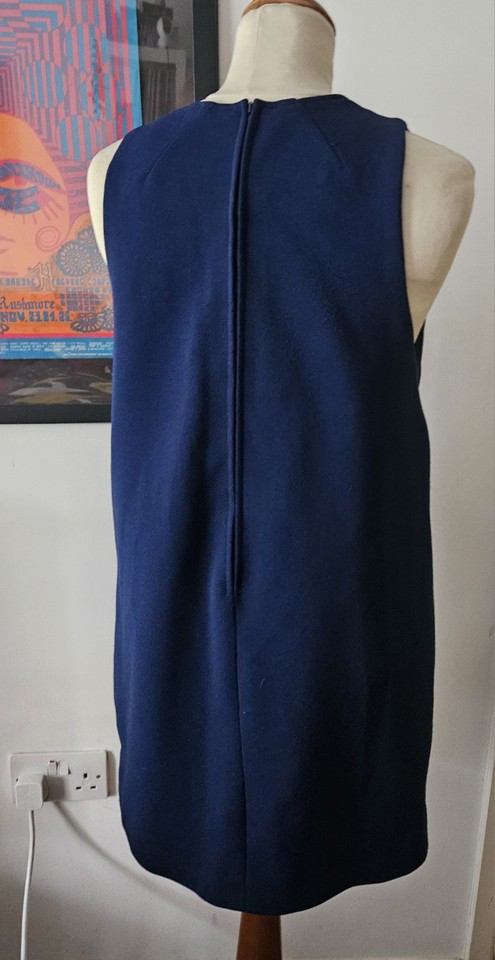 Cute True vintage 1960s mod go go lace up pinafore dress Crimplene S M ...