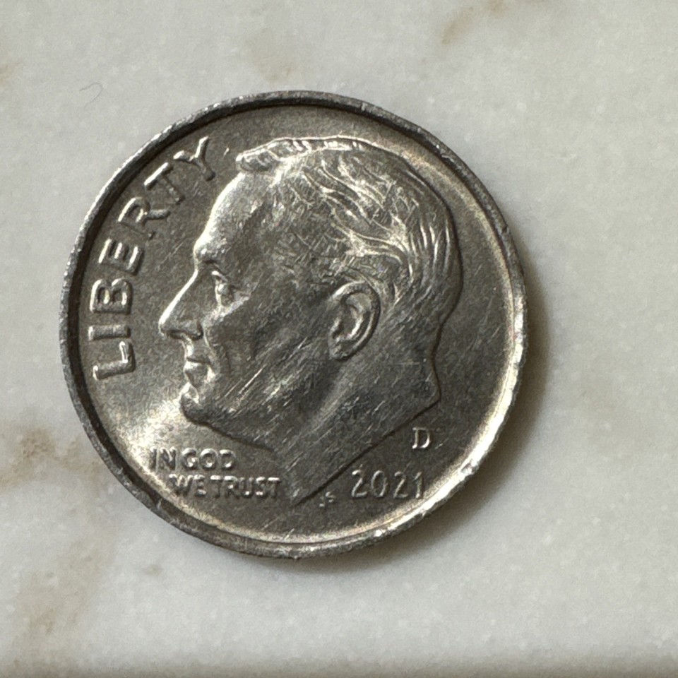 Deep Dish 2021 (D) Misprinted Dime with 90% more Copper rim (Circulated ...