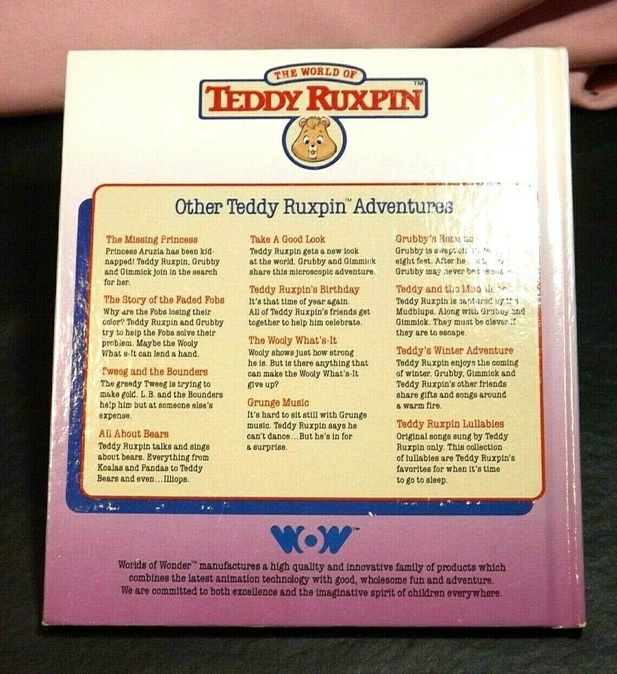 TEDDY RUXPIN BOOK/TAPE THE WOOLY WHAT'S-IT WORLDS OF WONDER WORKS | eBay